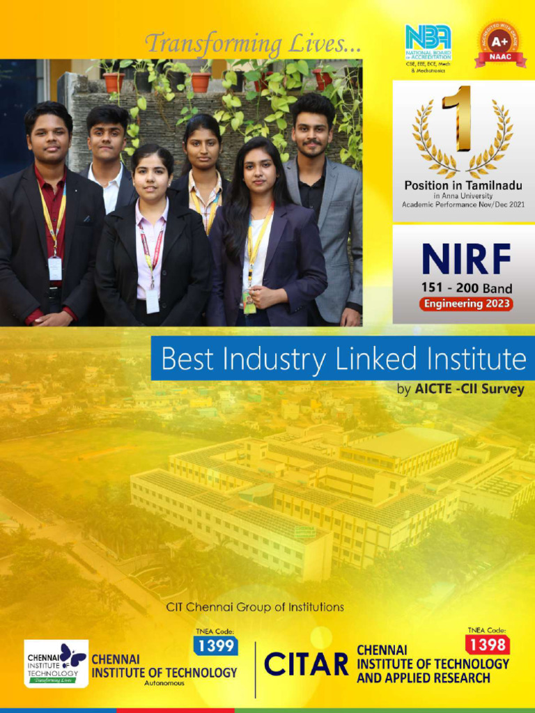 CIT Chennai Brochure June 2023 | PDF