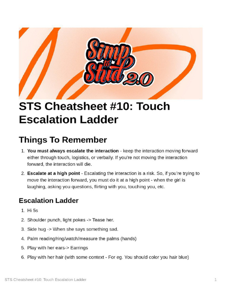 Cheatsheet 10 Touch Escalation Ladder | PDF