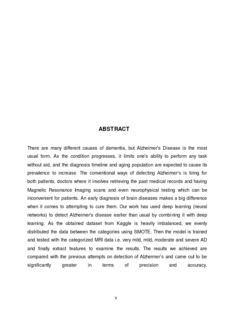 Early Diagnosis Of Alzheimers Disease Using Deep Learning Pdf