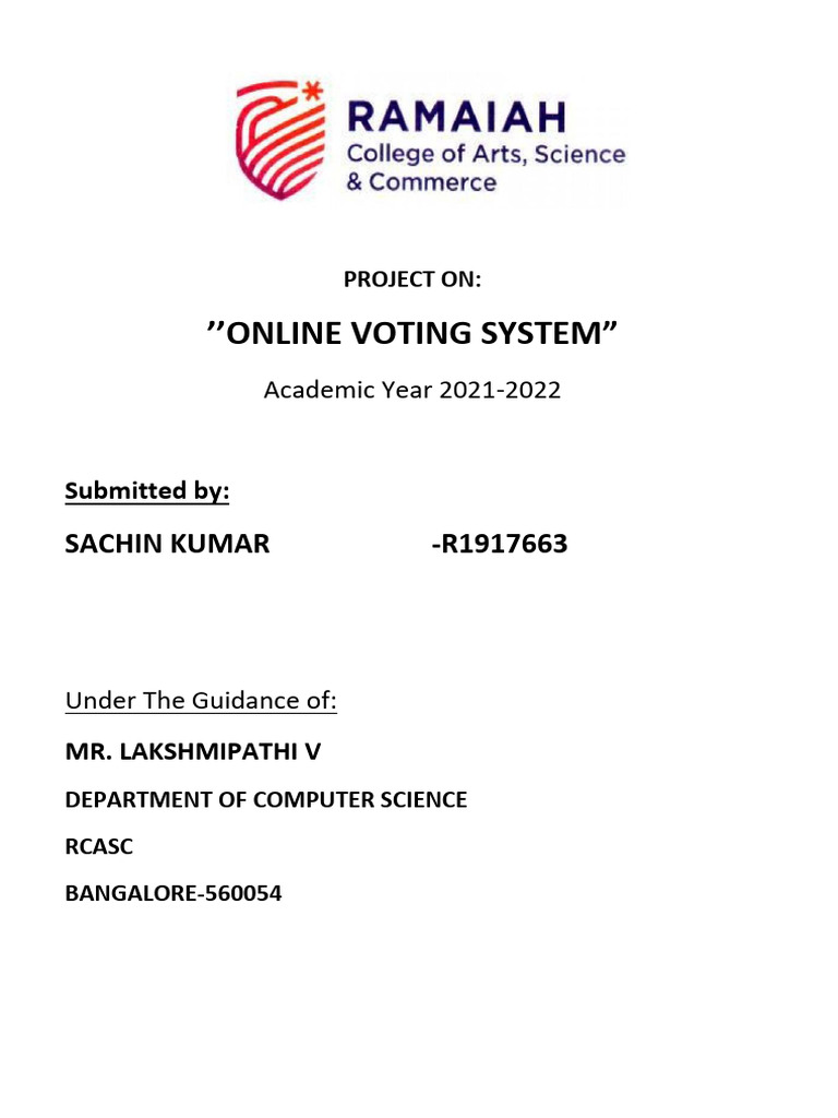 online voting system | PDF | Software Testing | Voting