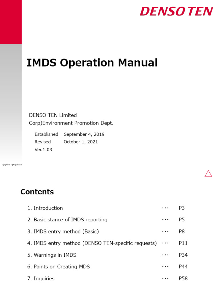IMDS Operation Manual (For Supplier) E | PDF | Electrical Connector | Plastic