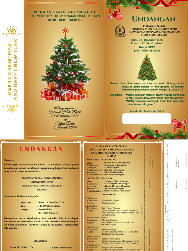Undangan Perayaan Natal PTD 2023 | PDF