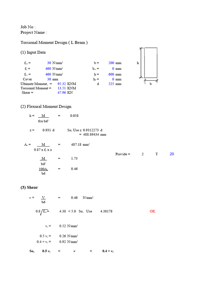 Rectangular Beam Torsion Link | PDF | Mechanical Engineering