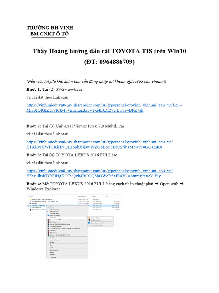 ! TNH_Hướng dẫn cài TOYOTA TIS trên Win10 (2) | PDF