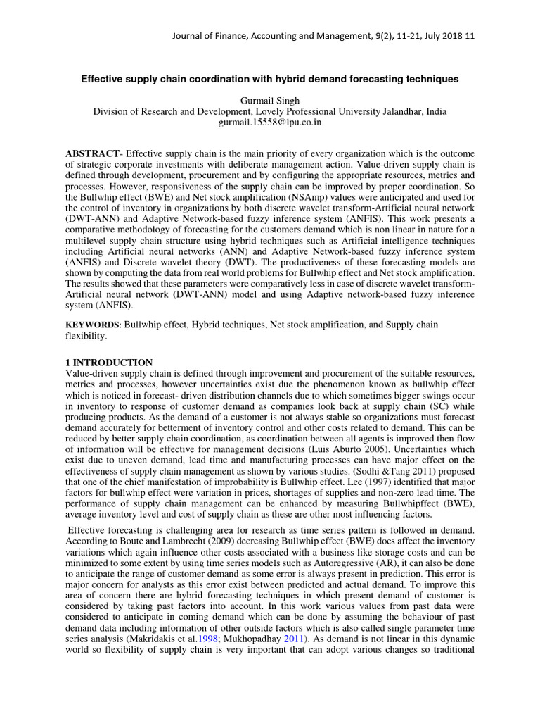 Hybrid Demand Forecasting in Supply Chains | PDF | Forecasting | Time Series