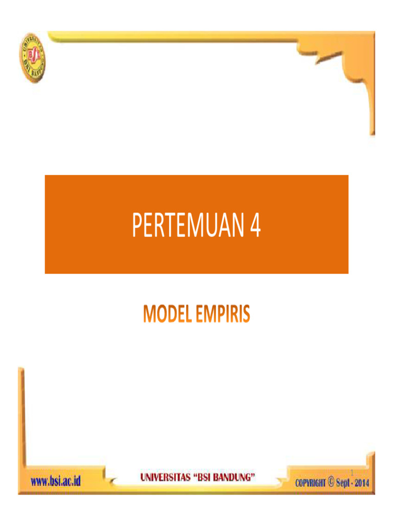 MODEL EMPIRIS. Model Adalah Bentuk Simbol Dari Suatu Teori Model Kausal ...