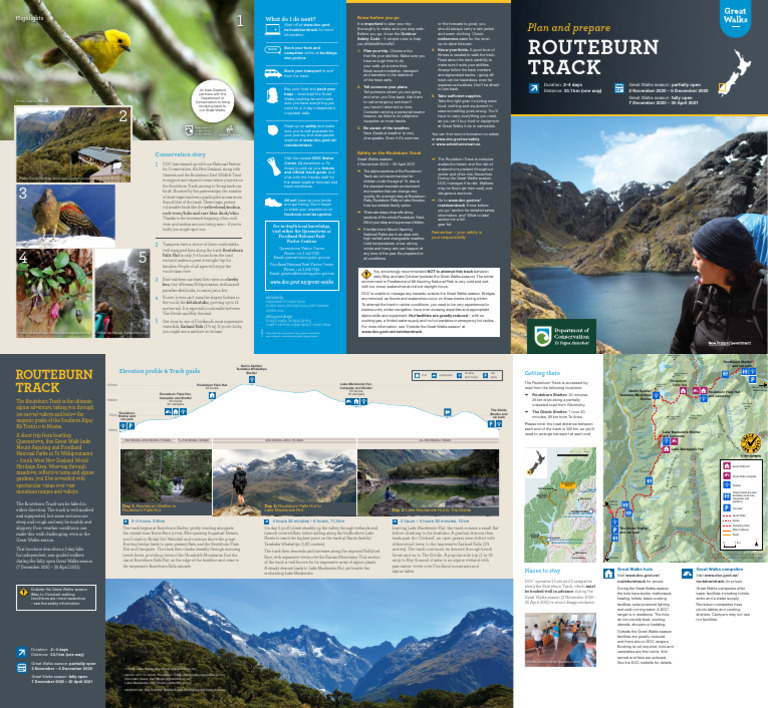 Routeburn Track Brochure | PDF