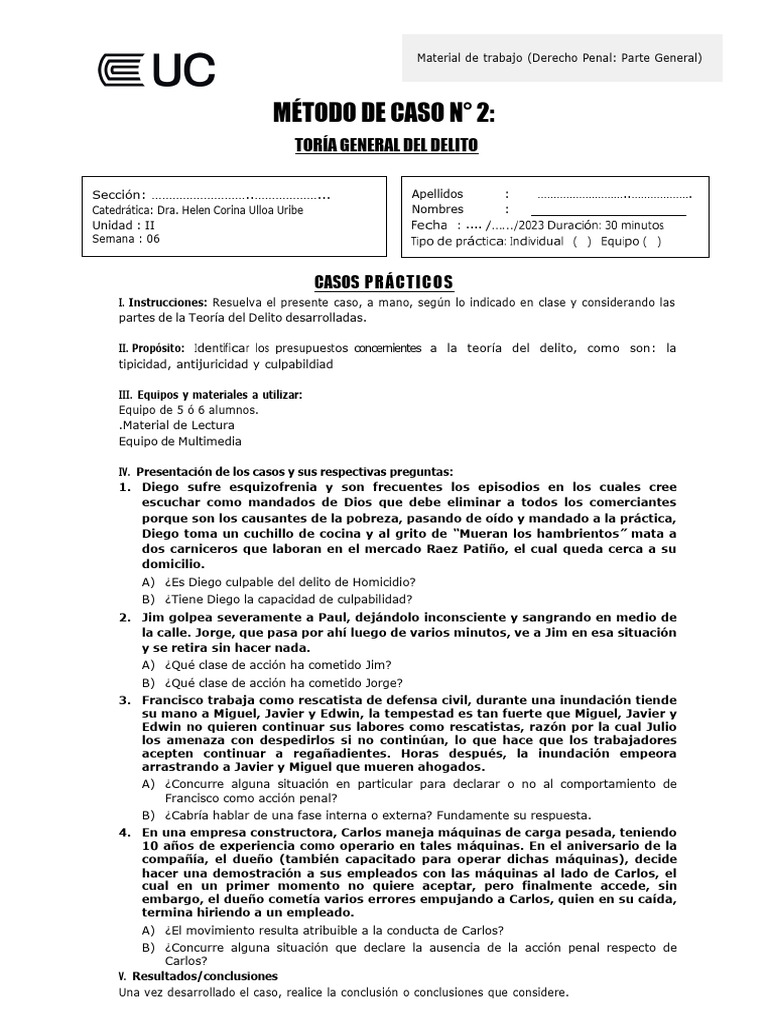 Material de Aprendizaje - Clase 06 | Descargar gratis PDF | Derecho penal