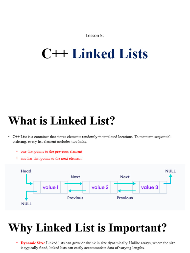 Lesson 5 C Linked Lists | PDF Lesson 5 C Linked Lists | PDF