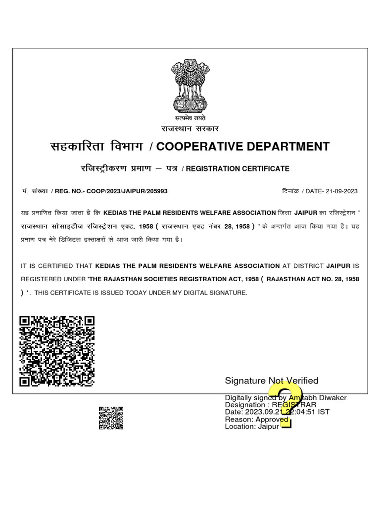 Rwa-Registration Certificate | PDF