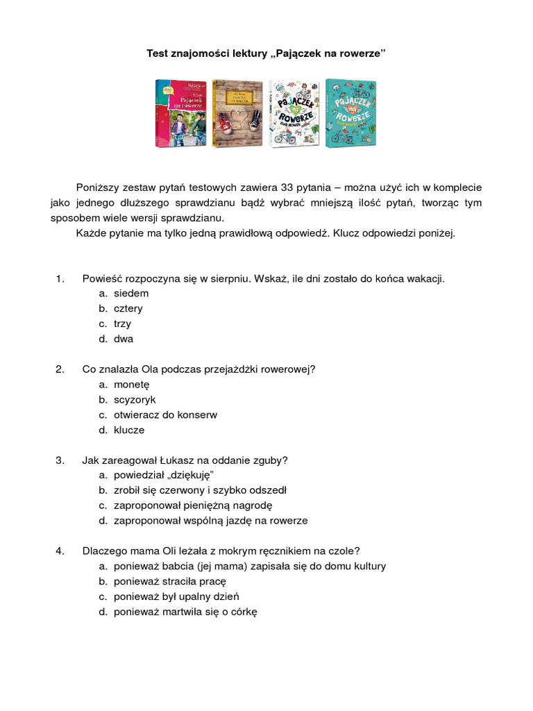 Pajaczek Na Rowerze Test | PDF