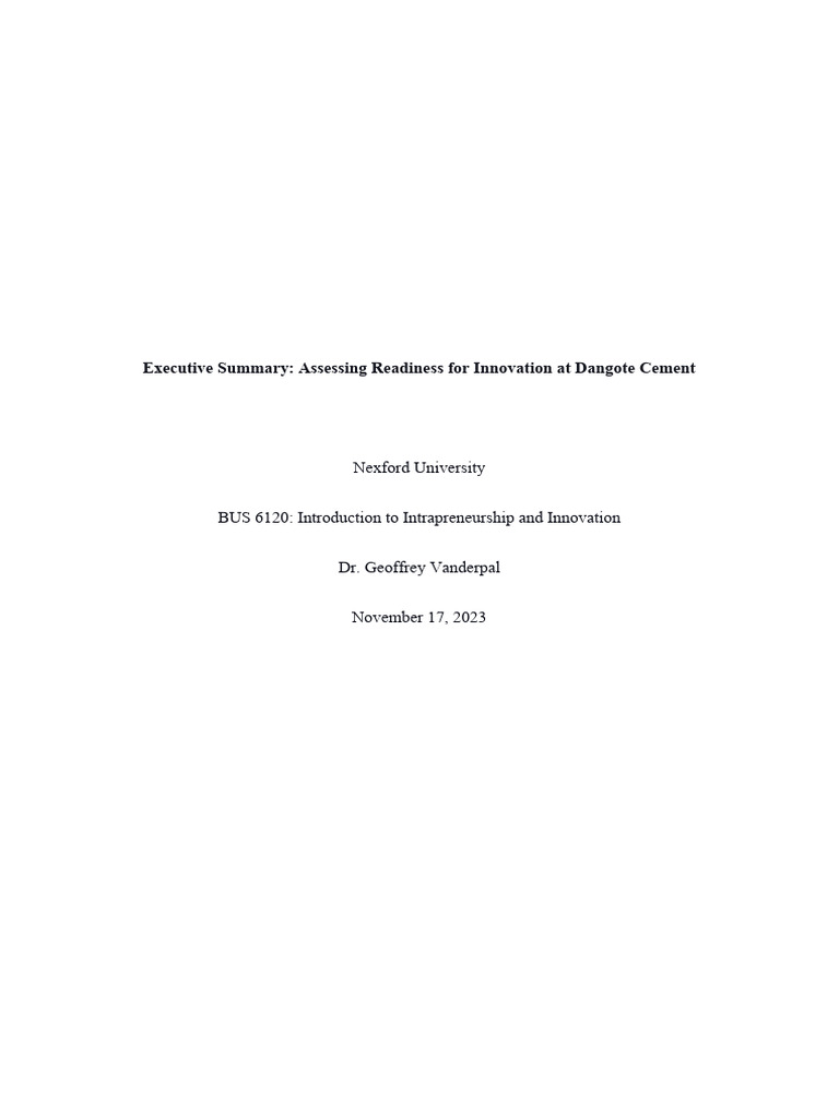 BUS 6120 Module 2 Assignment | PDF | Innovation | Organizational Culture