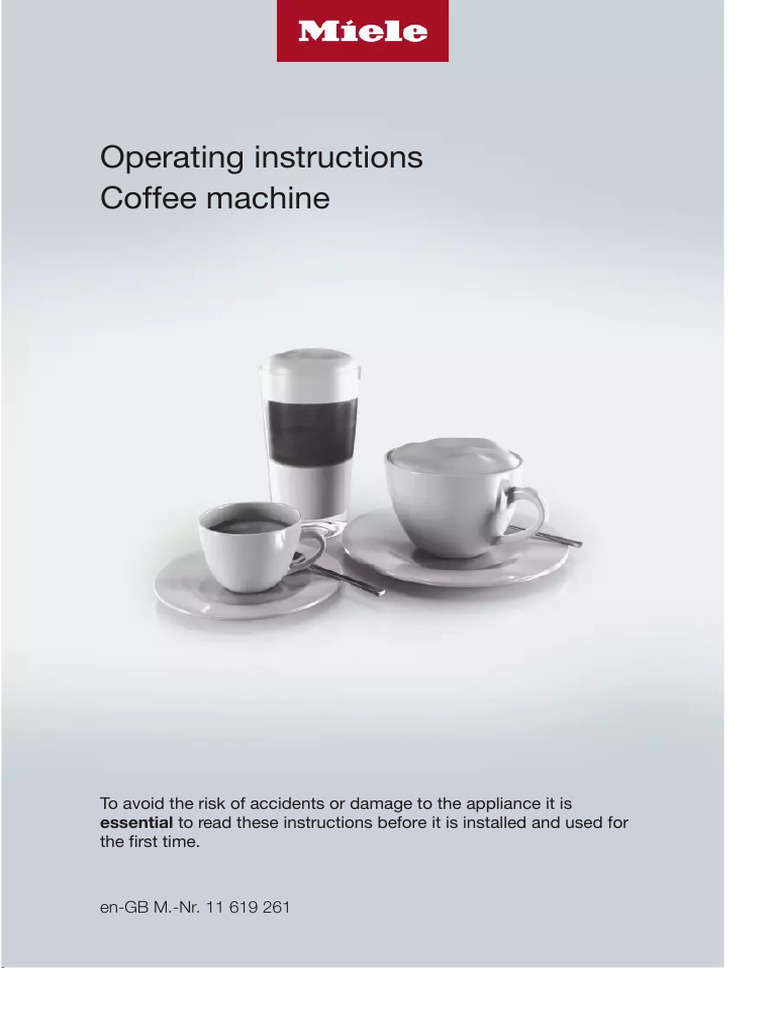 Miele CM 6560 Coffee Machine Manual | PDF