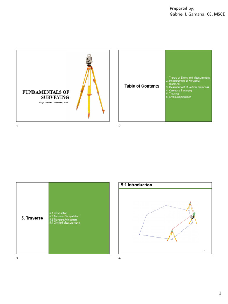 Fundamentals of Surveying - Chapter 5 (Partial) | PDF | Angle | Surveying