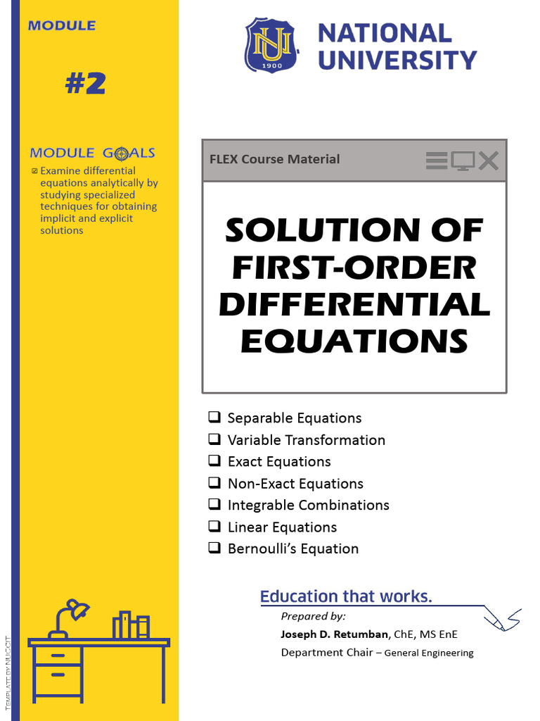 Lessons 9 10 | PDF | Differential Equations | Equations