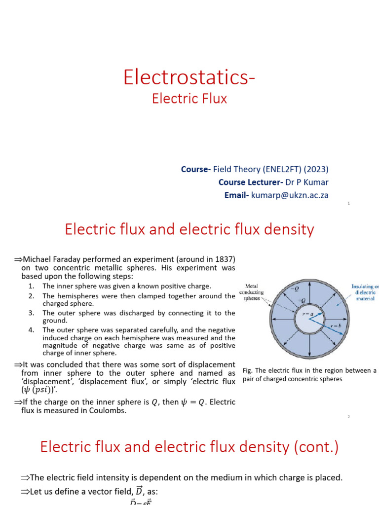 Electric Flux | PDF | Electric Field | Flux
