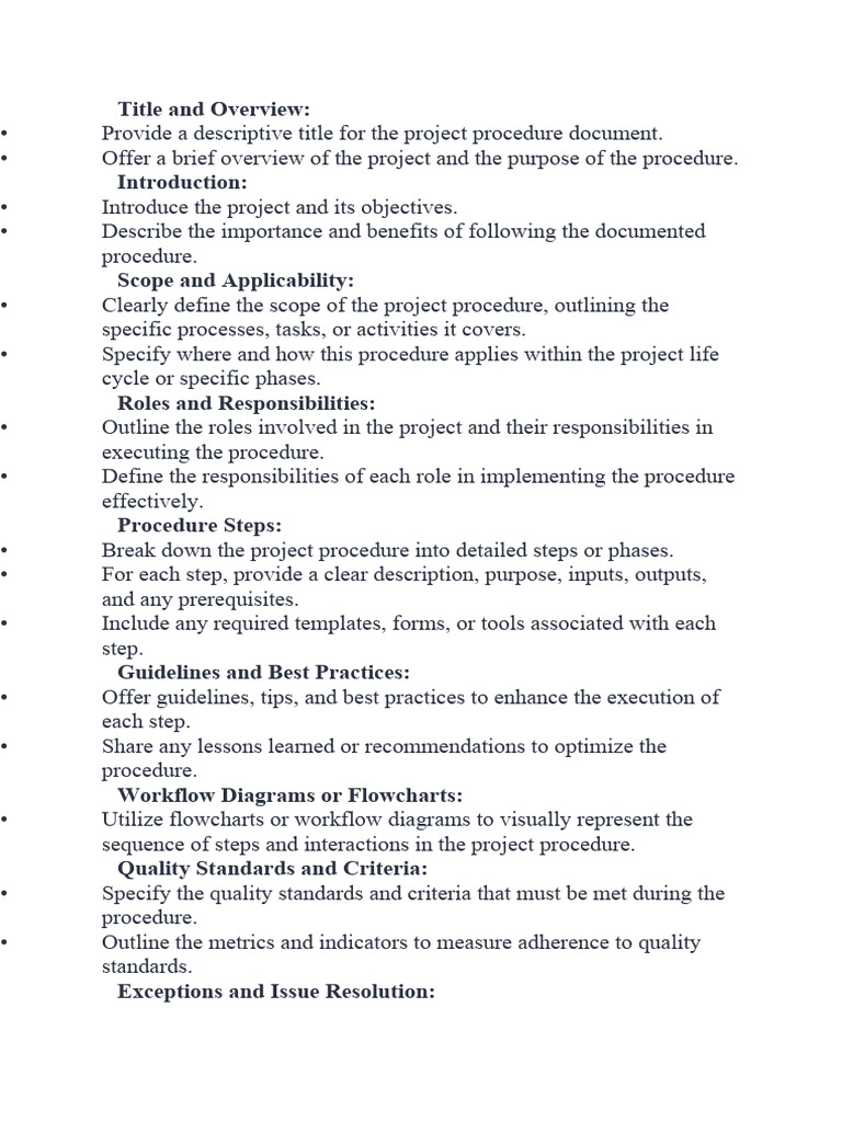 How To Write A Project Procedure | Download Free PDF | Version Control ...