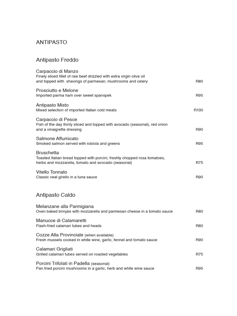 Mastrantonio Menu 29042015 | PDF | Pasta | Pesto