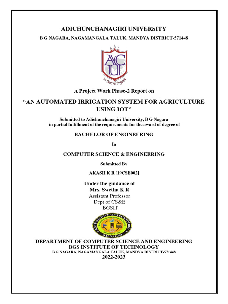 Akash Final Agrii | PDF | Internet Of Things | Irrigation