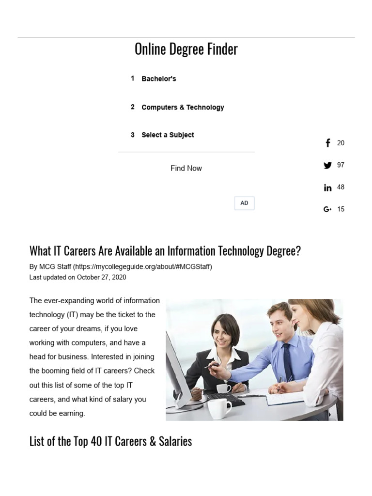 Information Technology Careers | PDF | Databases | Software
