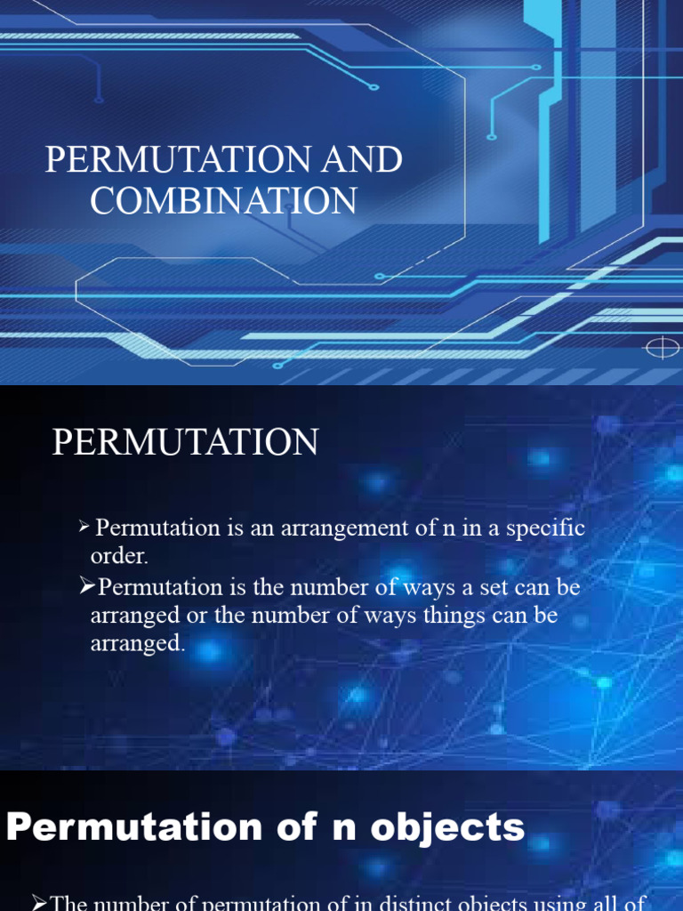 Permutation And Combination 2d Pdf Permutation Discrete Mathematics 