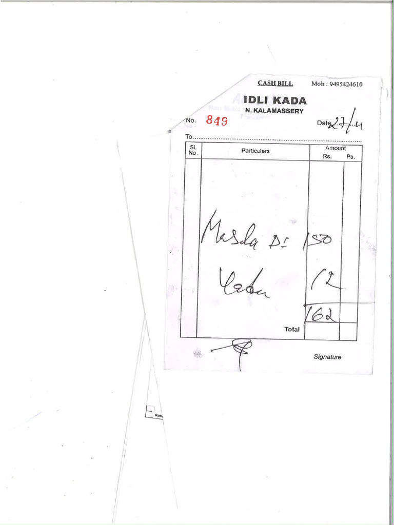 Ernskulsm Lunch Bill | PDF