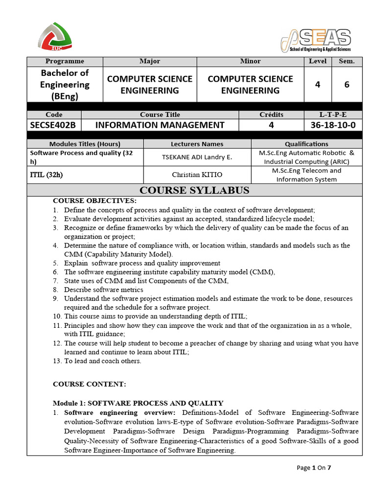 B.eng SW Process Quality 2023 | PDF | Software Development Process ...