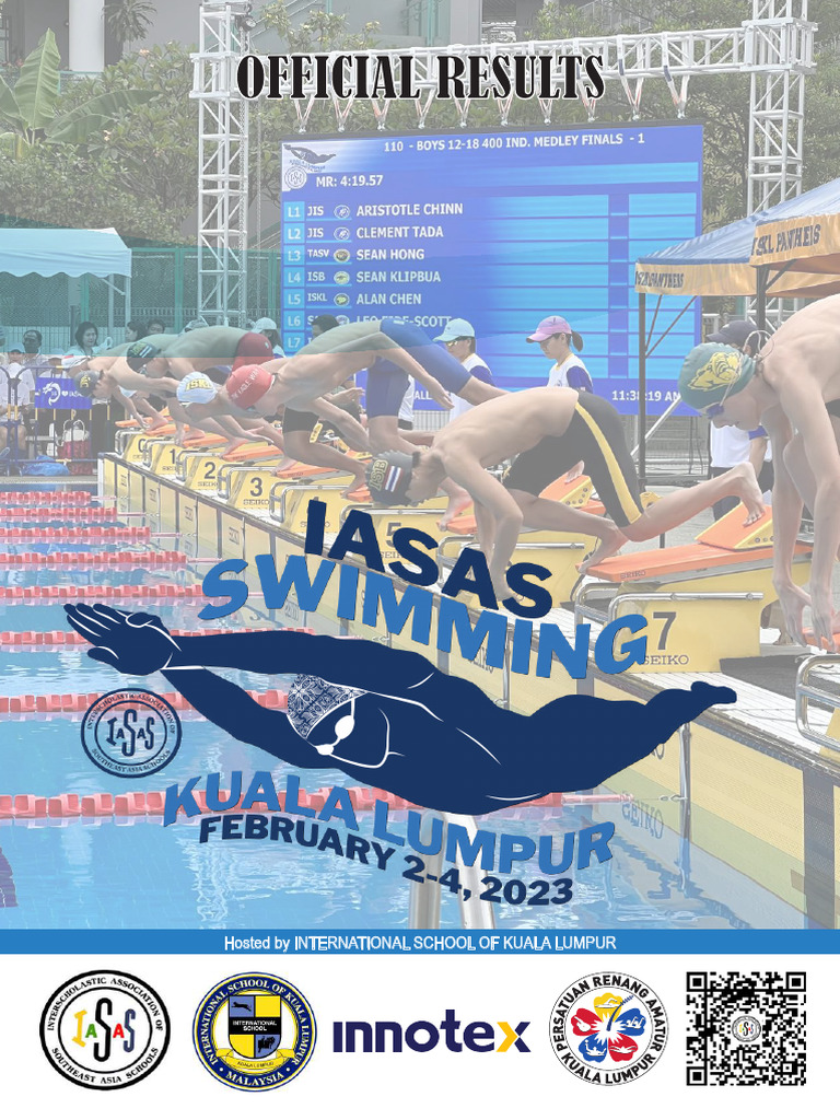IASAS Swimming Championship 2023 Full Result - Compressed | PDF | Hobbies | Racing