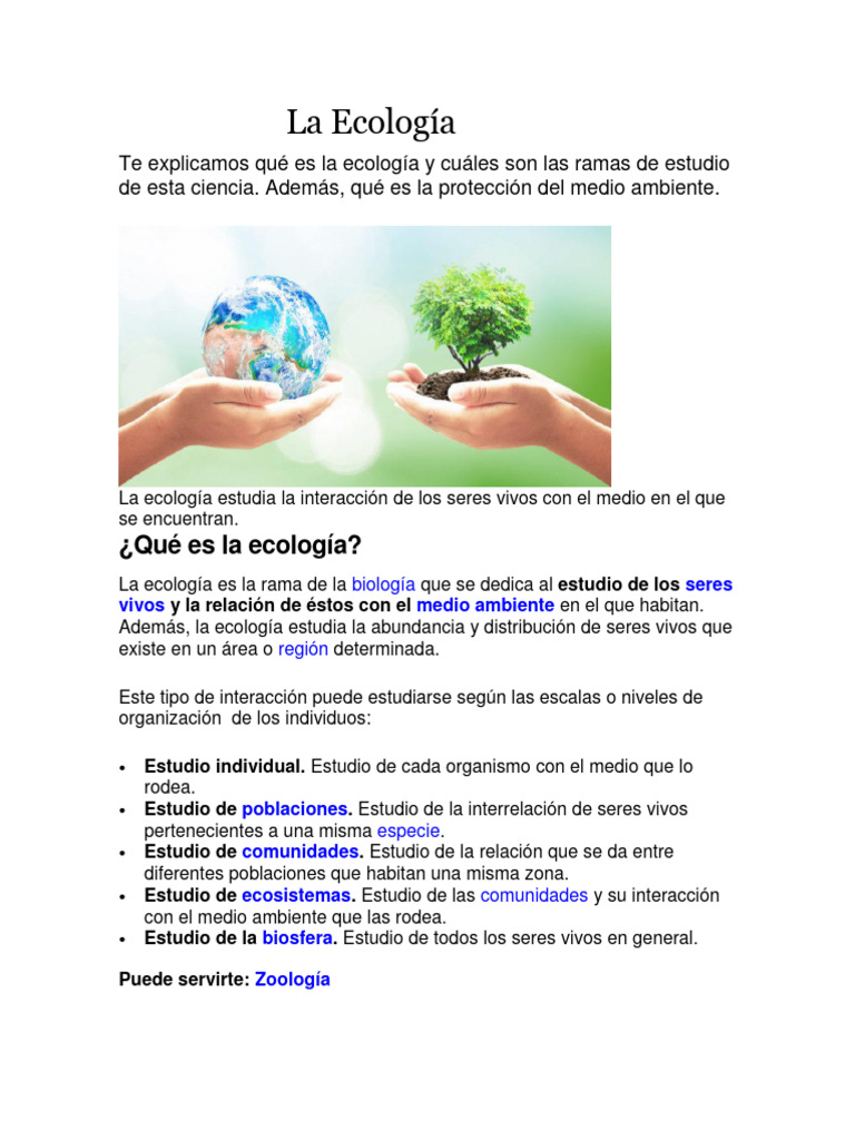 Introducción a la Ecología y su Historia | PDF | Ecología | Biología
