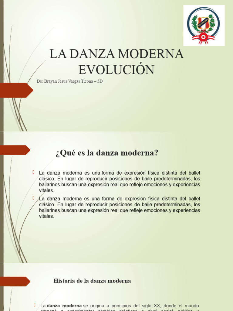 Historia y evolución de la danza moderna | PDF | Bailes | Las artes ...