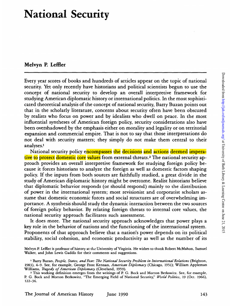 National Security | PDF | National Security | International Relations