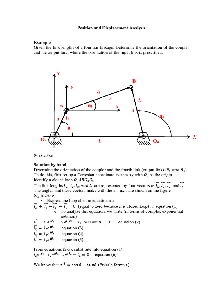 Chapter 4 Position Analysis Pdf Cartesian Coordinate System Mathematical Concepts