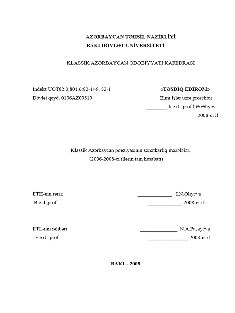 3 Illik Hesabat - Klas.az - Edeb. | PDF