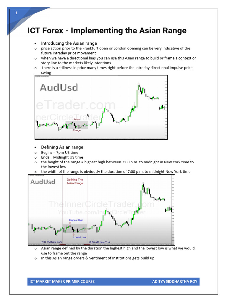 11. ICT Forex - Implementing The Asian Range | PDF | Market Trend ...