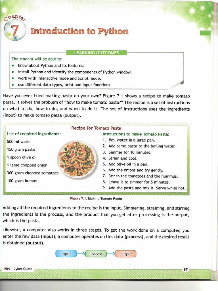 Introduction To Python Class 8 | PDF