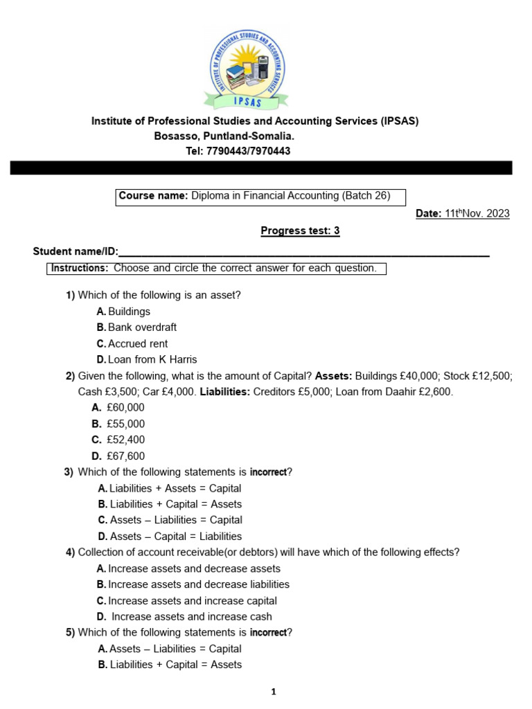 Progress Test-3 | PDF | Service Industries | Business Economics
