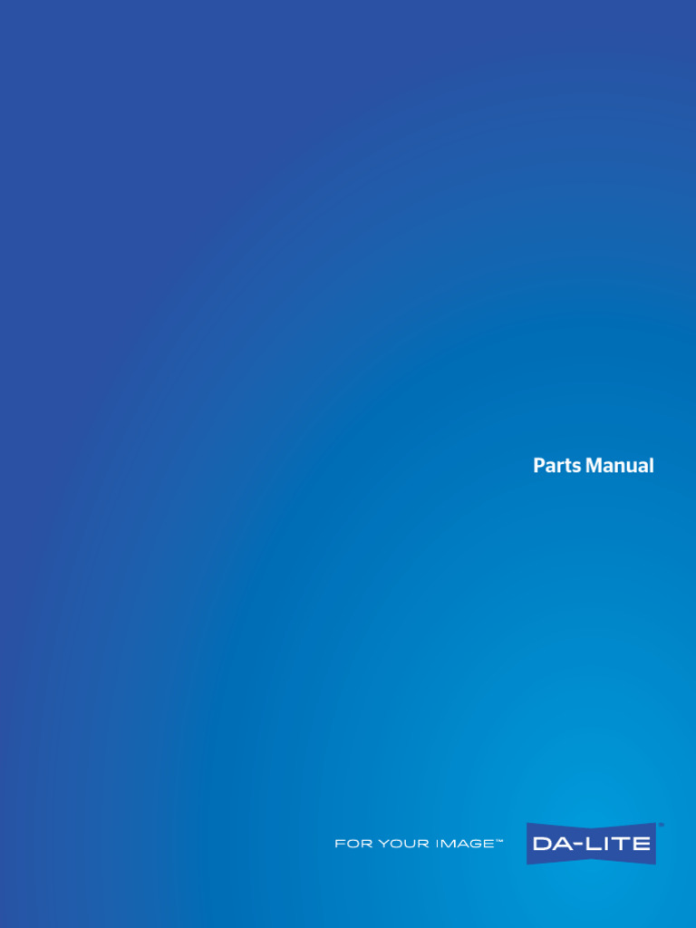 Da-Lite Projector Screen Parts Manual | PDF | Manufactured Goods