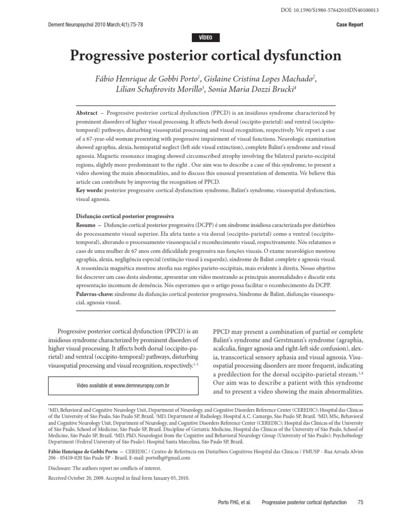 Demencia Posterior | PDF | Especialidades médicas | Neurociência