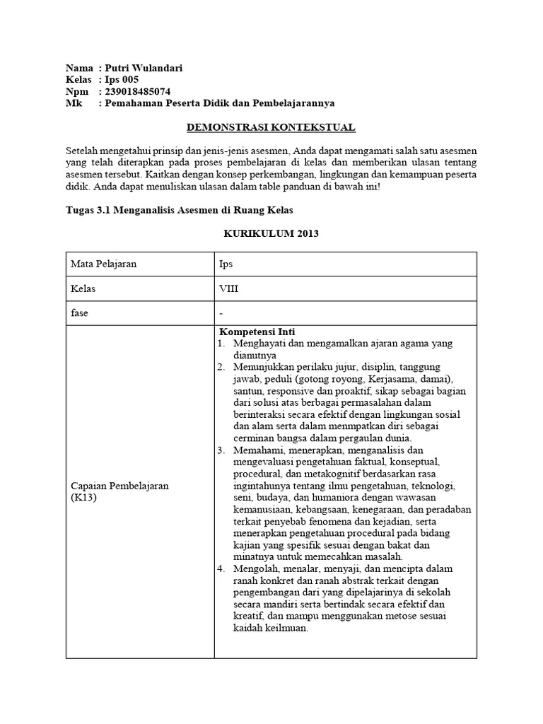 Demonstrasi Kontekstual - T3 | PDF