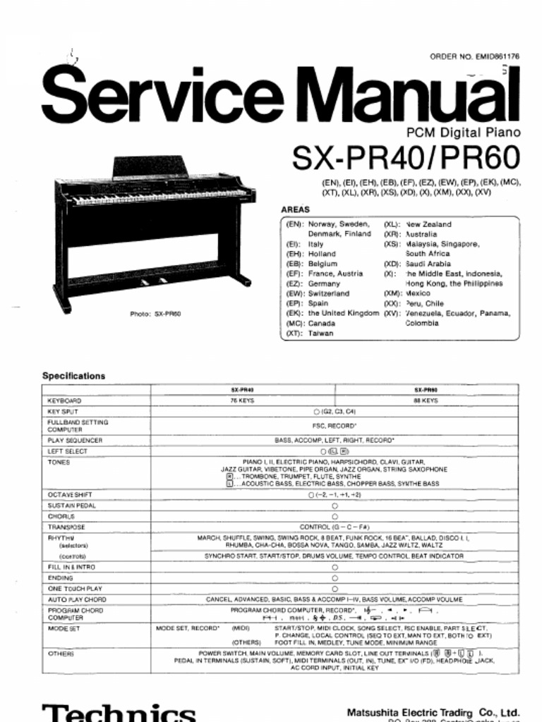 Technics Pr60 Service Manual | PDF