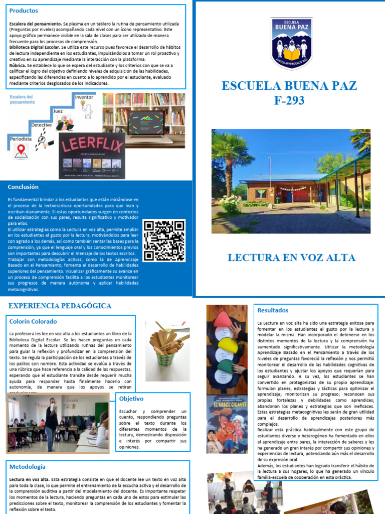 Díptico Lectura en Voz Alta | Descargar gratis PDF | Aprendizaje ...