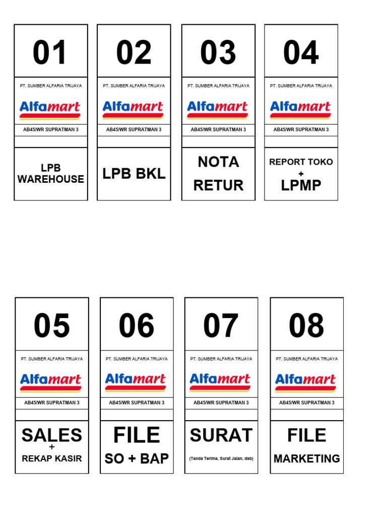 10 Odner + Buku Expedisi (Label) | PDF