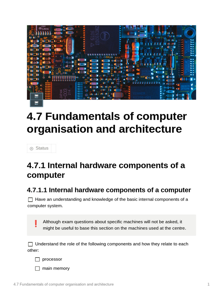 4.7 Fundamentals of Computer Organisation and Architecture | PDF ...