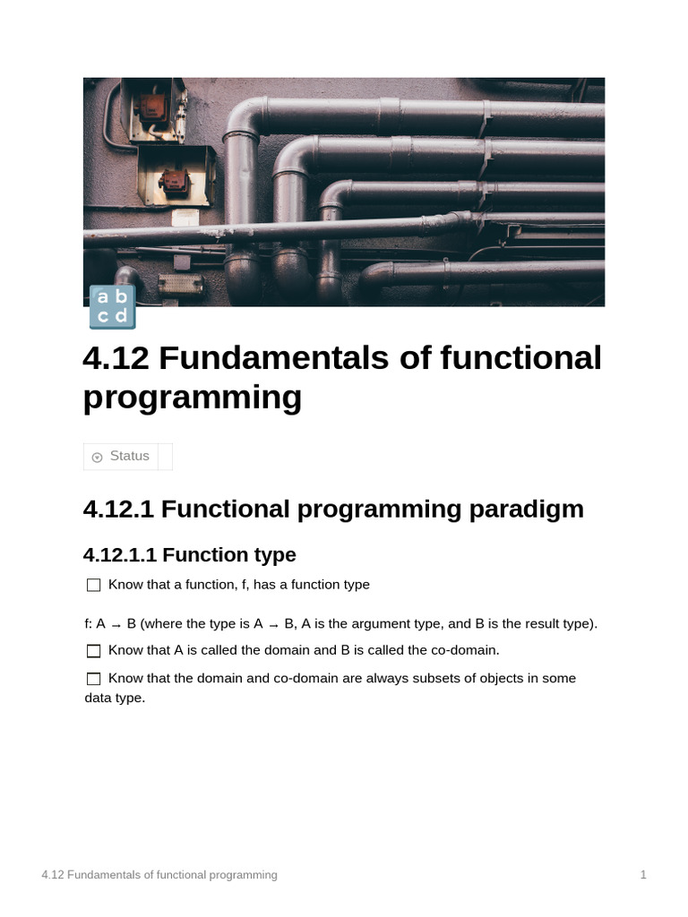 4.12 Fundamentals of Functional Programming | Download Free PDF | Function (Mathematics) | Data Type