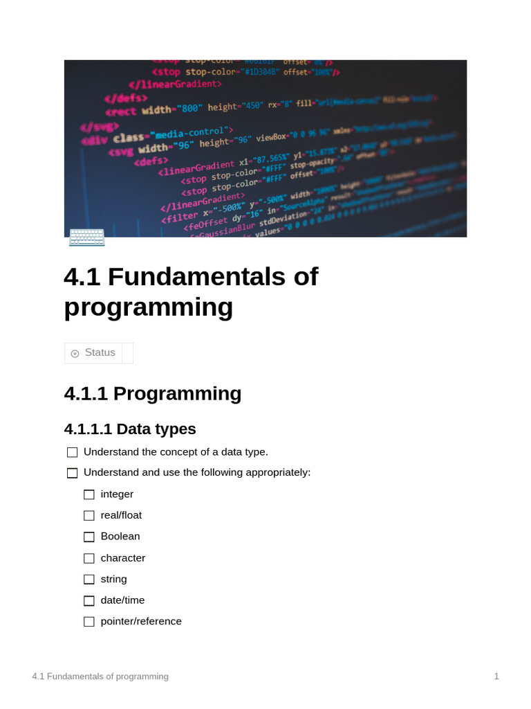 4.1 Fundamentals of Programming | PDF | Class (Computer Programming) | Object Oriented Programming