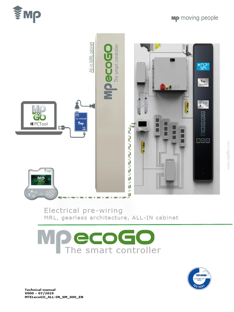 MP EcoGO.+MRL,+Gearless+Architecture,+ALL In+cabinet+ | PDF | Lighting | Power Inverter