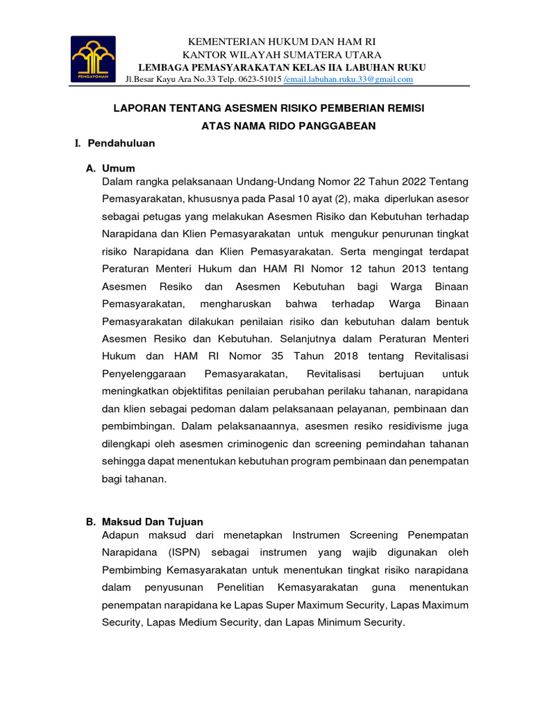 Asesmen RIDO PANGGABEAN | PDF