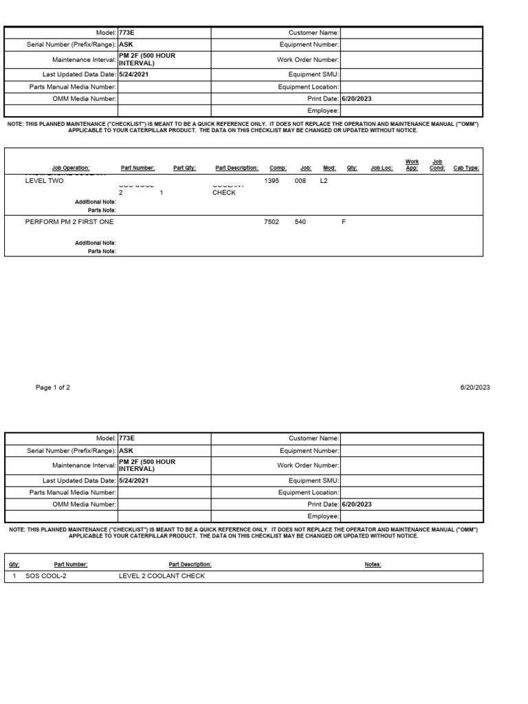 PM Checklist Report | PDF | Computing | Software