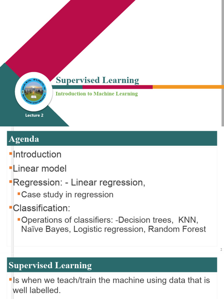 Supervised Learning in Machine Learning | PDF | Regression Analysis ...