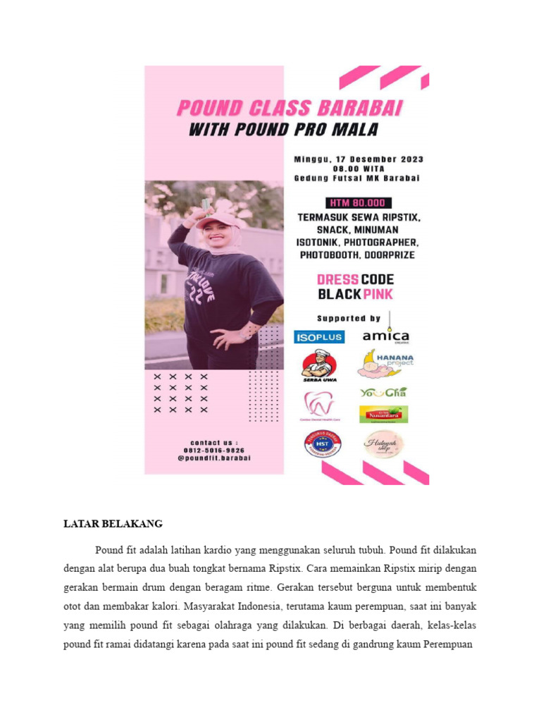 Event Olahraga Pound Fit untuk Perempuan | PDF